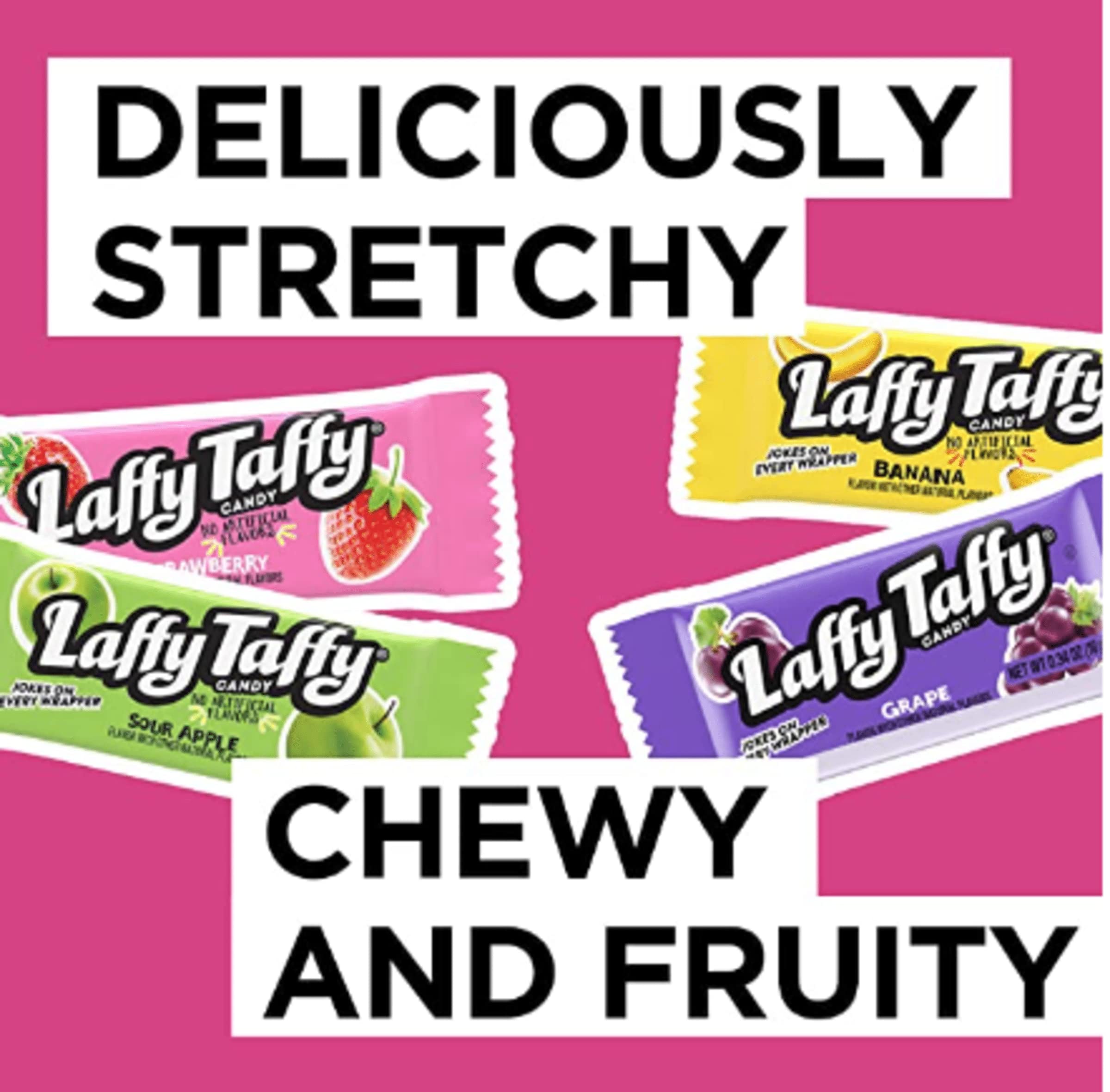 Bundle of Laffy Taffy Candy Individually Wrapped Mini Bars, Assorted Fruit Flavors & Fruit Combos, 6oz bags (Pack of 2)