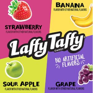 Bundle of Laffy Taffy Candy Individually Wrapped Mini Bars, Assorted Fruit Flavors & Fruit Combos, 6oz bags (Pack of 2)