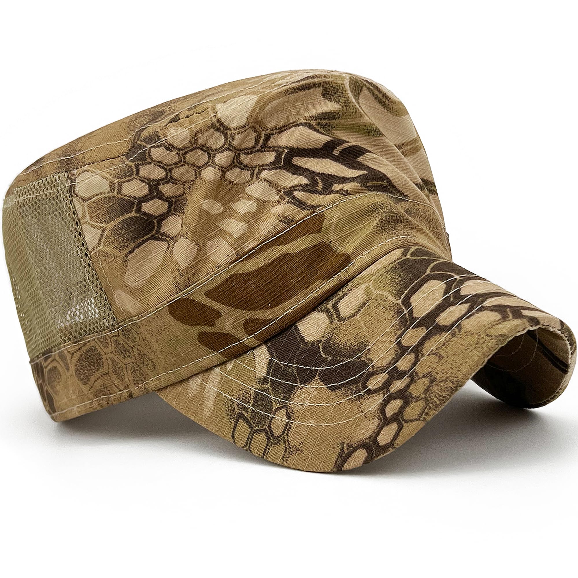 Loneshark Camo Army Cap Cadet Army Cap Basic Everyday Military Style Hat Men Women's Military Cadet Cap Hat US Military Cadet Hat Patrol Hat Rank OCP Cadet Cap Waterproof Adjustable Desert Highland