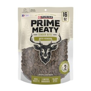 purina prime meaty tender bits with venison all natural dog treats - 16 oz. pouch