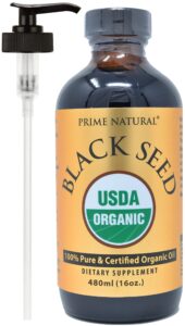 organic black seed oil 16oz - cold pressed unrefined high thymoquinone 1.7% usda certified - turkish origin potent nigella sativa liquid - vegan omega 3 6 9, antioxidant immune boost joints skin hair