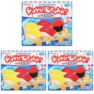 kracie popin' cookin' diy candy for kids, sushi kit, 1 ounce (pack of 3)