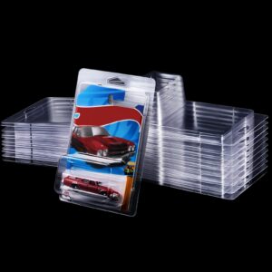 tatuo 12 pieces protector case compatible with hot wheels protector packs for display storage, 6.5" x 4.25"