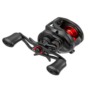 Baitcasting Reel Dual Brakes Lightweight 7.1:1 High Speed Gear Ratio 6 Stainless Steel Ball Bearings Baitcaster (Left Hand)