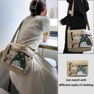 Anime Messenger Bag Women Kawaii Crossbody Bag Casual Shoulder Bag School Canvas Bag