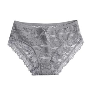 underwear women seamless thongs for women no show underwear low rise floral lace micro g-strings breathable hollow out sexy comfort panties seamless underwear for women grey