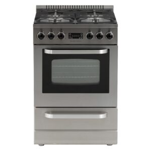 west bend wb240grpss gas range oven, 24-inch, metallic