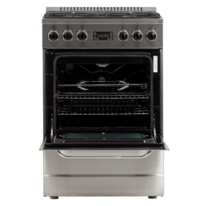 West Bend WB240GRPSS Gas Range Oven, 24-inch, Metallic