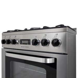 West Bend WB240GRPSS Gas Range Oven, 24-inch, Metallic