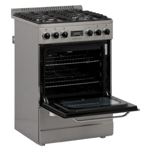 West Bend WB240GRPSS Gas Range Oven, 24-inch, Metallic