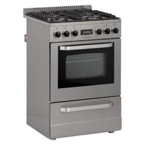 West Bend WB240GRPSS Gas Range Oven, 24-inch, Metallic