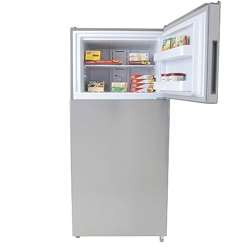 West Bend Frost Free Apartment Size Refrigerator, 18-Cu.Ft, Metallic