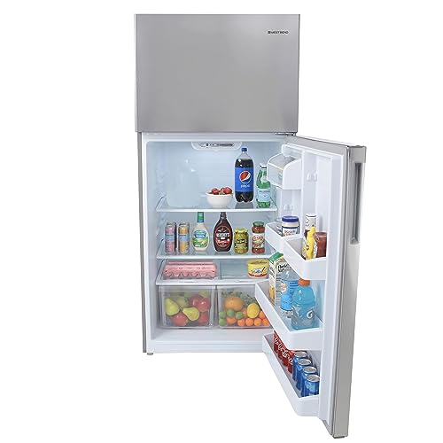 West Bend Frost Free Apartment Size Refrigerator, 18-Cu.Ft, Metallic