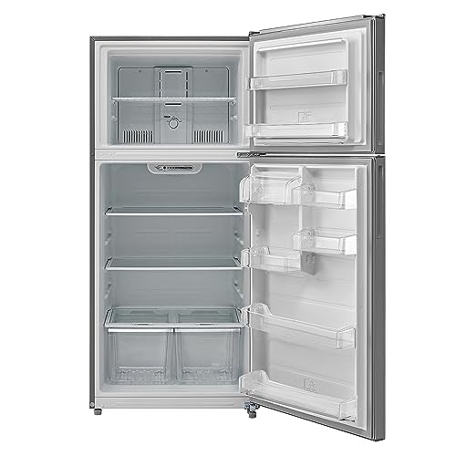 West Bend Frost Free Apartment Size Refrigerator, 18-Cu.Ft, Metallic