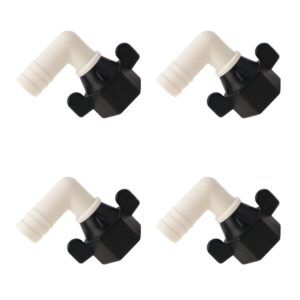 kencit (244-3926) 1/2" hose barb - elbow wingnut swivel adapter (pack of 4)