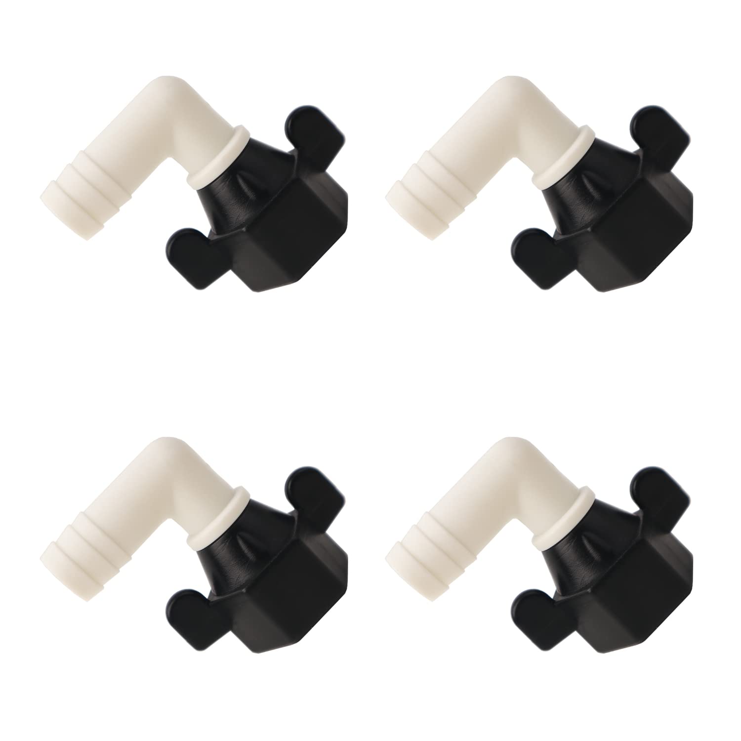 KENCIT (244-3926) 1/2" Hose Barb - Elbow Wingnut Swivel Adapter (Pack of 4)