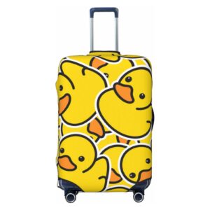 fsugnioe rubber duck elastic travel luggage cover travel suitcase protective cover for trunk case apply to 19''-32'' suitcase coversmall