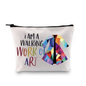 gjtim joseph broadway musical inspired zipper pouch i am a walking work of art broadway musical theatre gift makeup bag (work of art)