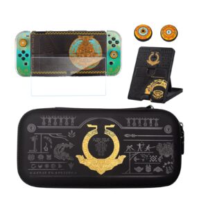 vgbus switch case compatible with nintendo switch oled, switch oled case cover with screen protector,playstand,thumb grip caps for nintendo switch oled(tears of the kingdom)