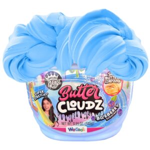 compound kings fluffy butter cloudz compound bucket for girls & boys | sensory toys | non-toxic & non-sticky | stress relieving tactile | (bright blueberry)