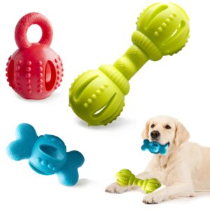 spofly set of 3 dog chew toys for small meduium large breed, interactive dog toys, fun-filled treat dispenser for yak cheese dog chews