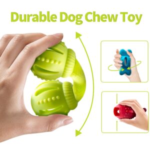 SPOFLY Set of 3 Dog Chew Toys for Small Meduium Large Breed, Interactive Dog Toys, Fun-Filled Treat Dispenser for Yak Cheese Dog Chews