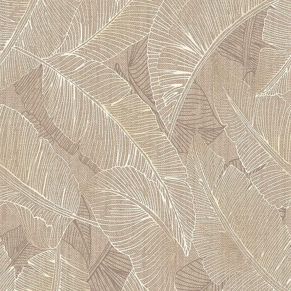 Belgravia Anaya Leaf Wallpaper - Modern Wallpaper for Living Room, Bedroom, Fireplace - Decorative Luxury Nature Wall Paper with Leaves Pattern, Subtle Sheen & Textured Finish (Taupe)