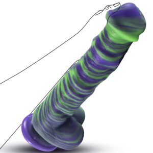 11.5" huge giant dildo, big monster dildo silicone large thick dildo with strong suction cup, purple realistic lifelike dildo fake penis for advanced player, anal adult sex toys for women men…