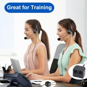 Callez RJ9 Telephone Training Splitter, Compatible with Plantronics, Mitel, Cisco, Yealink, Avaya, Polycom, ShoreTel, NEC, Aastra, Nortel, GE and Other IP Phones, Easy to Use