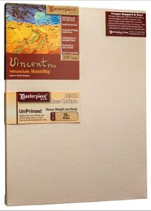 masterpiece z1vr-8.511 vincent pro 7/8" deep raw unprimed heavy weight #12 cotton 11.5 oz stretched canvas 8.5" x 11" natural