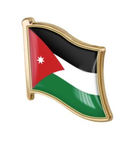 vmcoatdu compatible jordan flag pin badge international travel brooch metal alloy souvenir pin for hat clothes backpack (jordan)