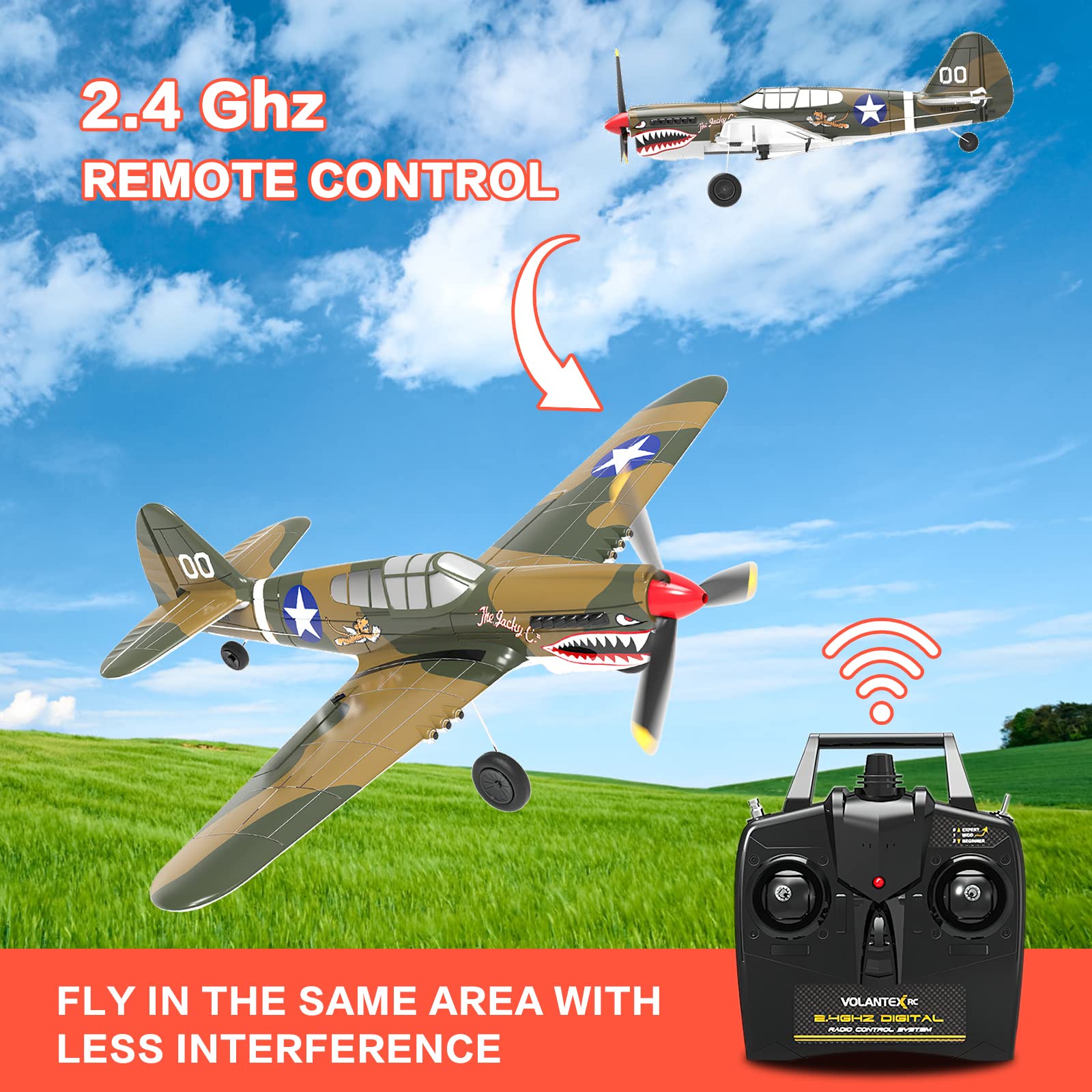 Losbenco RC Plane 4 Channel Remote Control Airplane, Ready to Fly RC Airplane with Xpilot Stabilization System and One Key Aerobatic for Beginners Adult