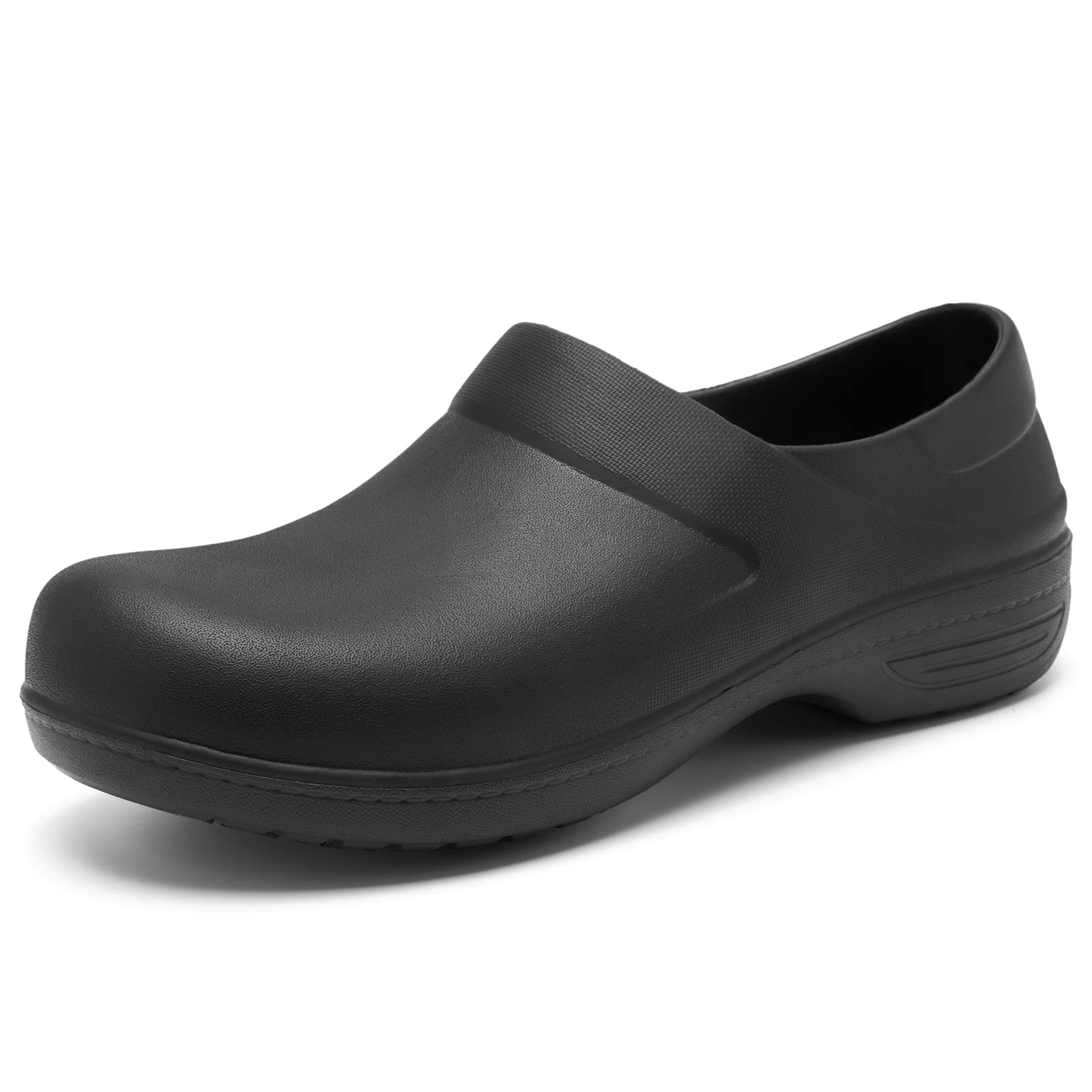 alcubieree Non Slip Work Shoes for Women,Slip Resistant,Waterproof,Oil-Proof,Ideal for Nurse Healthcare Crews,Kitchen Chef Food Service Restaurant Slip on Working Footwear Black Size 8.5