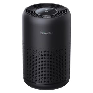 air purifiers for bedroom, hepa air purifiers, air cleaner for smoke a11ergies dander hair odor, portable air purifier with fragrance sponge sleep mode speed control - ac300 black