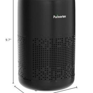 Air Purifiers for Bedroom, HEPA Air Purifiers, Air Cleaner for Smoke A11ergies Dander Hair Odor, Portable Air Purifier with Fragrance Sponge Sleep Mode Speed Control - AC300 Black