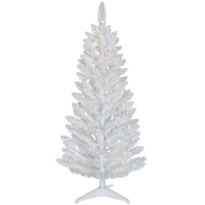 3ft artificial christmas tree, white christmas tree with stand small christmas tree with lights xmas tree with 88 branch tips for indoor and outdoor