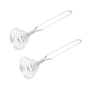 oedema stainless steel egg whisk spring coil whisk cream scrambler kitchen cooking tool pack of 2