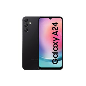 samsung galaxy a24 4g lte (128gb + 4gb) unlocked worldwide latin version (only t-mobile/mint/metro usa market) 6.5" 50mp triple camera + (w/fast 25w wall dual charger) (black)