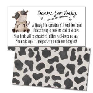 25 cow books for baby cards - invitation inserts for baby showers