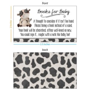 25 Cow Books for Baby Cards - Invitation Inserts for Baby Showers