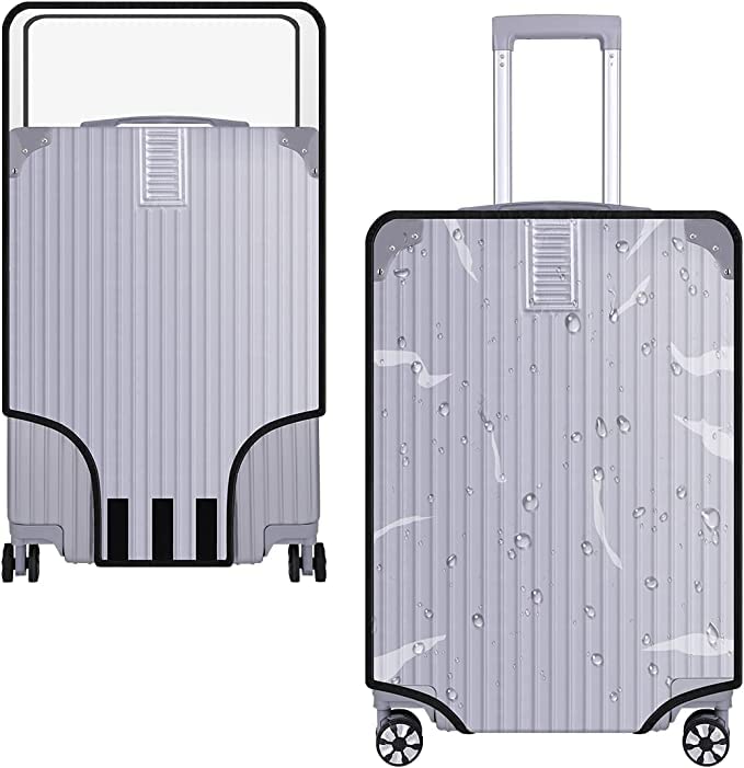 Yuppies Clear PVC Suitcase Cover Protectors Luggage Cover for Wheeled Suitcase (20inch/24inch/28inch (3 Pieces))