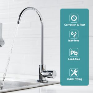 FVITA Drinking Water Kitchen Faucet Chrome Stainless Steel Sink Filter Water Faucet Reverse Osmosis Water Filter Faucet