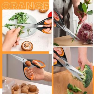 Astercook Heavy Duty Kitchen Shears with Serrated Blade, Ergonomic Handle - For Poultry, Herbs, Vegetables