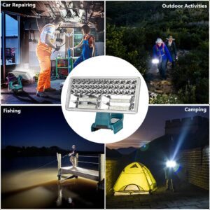 40W 4200lumen Tools LED Work Light Compatible with Makita 18V Lithium-Ion Battery,Choerinton 9In Outdoor Search Light Cordless Flashlight USB Port for Car Repair Camping Emergency Lighting(Tool Only)