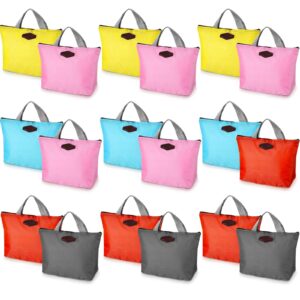 chunful 24 pcs insulated lunch bags aesthetic lunch bag lunch tote bag bulk with zipper thermal leakproof lunch bags or women men office work school picnic beach fishing (bright color)