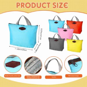 Chunful 24 Pcs Insulated Lunch Bags Aesthetic Lunch Bag Lunch Tote Bag Bulk with Zipper Thermal Leakproof Lunch Bags or Women Men Office Work School Picnic Beach Fishing (Bright Color)