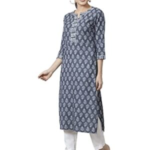 ROYALINK Indian Women's Tunic Tops Cotton Kurta for girls (as1, alpha, s, regular, regular) Grey