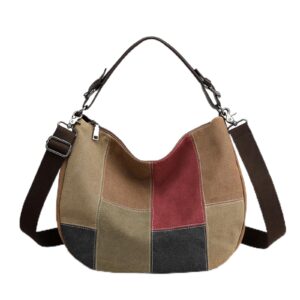 canvas tote bag for women large hobo bag 2 straps crossbody shoulder handbag pocketbooks womens purses