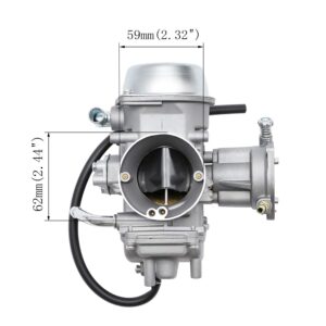 Carburetor for 2004-2007 Yamaha Rhino 660 UTV Carb with Air Filter, Fuel Filter, Spark Plug, Intake Manifold Boot