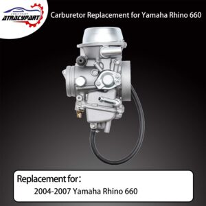 Carburetor for 2004-2007 Yamaha Rhino 660 UTV Carb with Air Filter, Fuel Filter, Spark Plug, Intake Manifold Boot